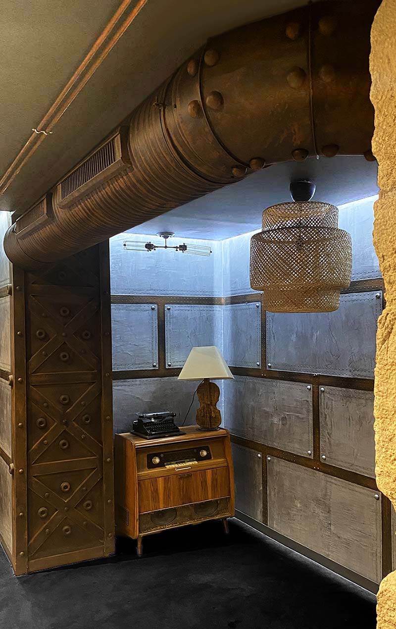 Décoration sur BA13 - Créations B.Gauthiez murs métal style induustriel ...